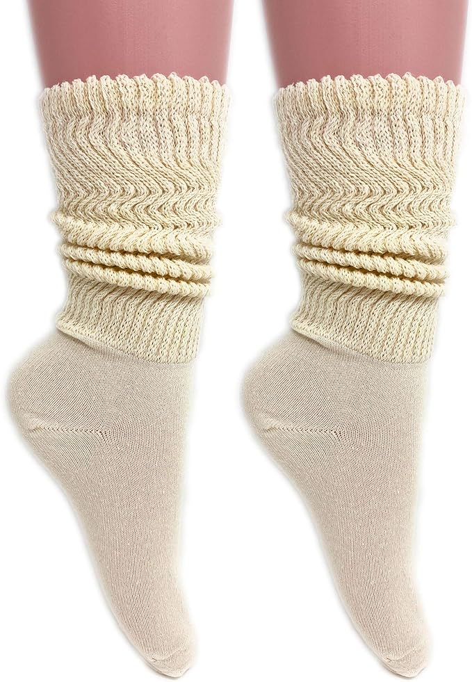 Women's Cotton Lightweight Slouch Socks – Extra Thin, 2 Pairs, Size 9 ...