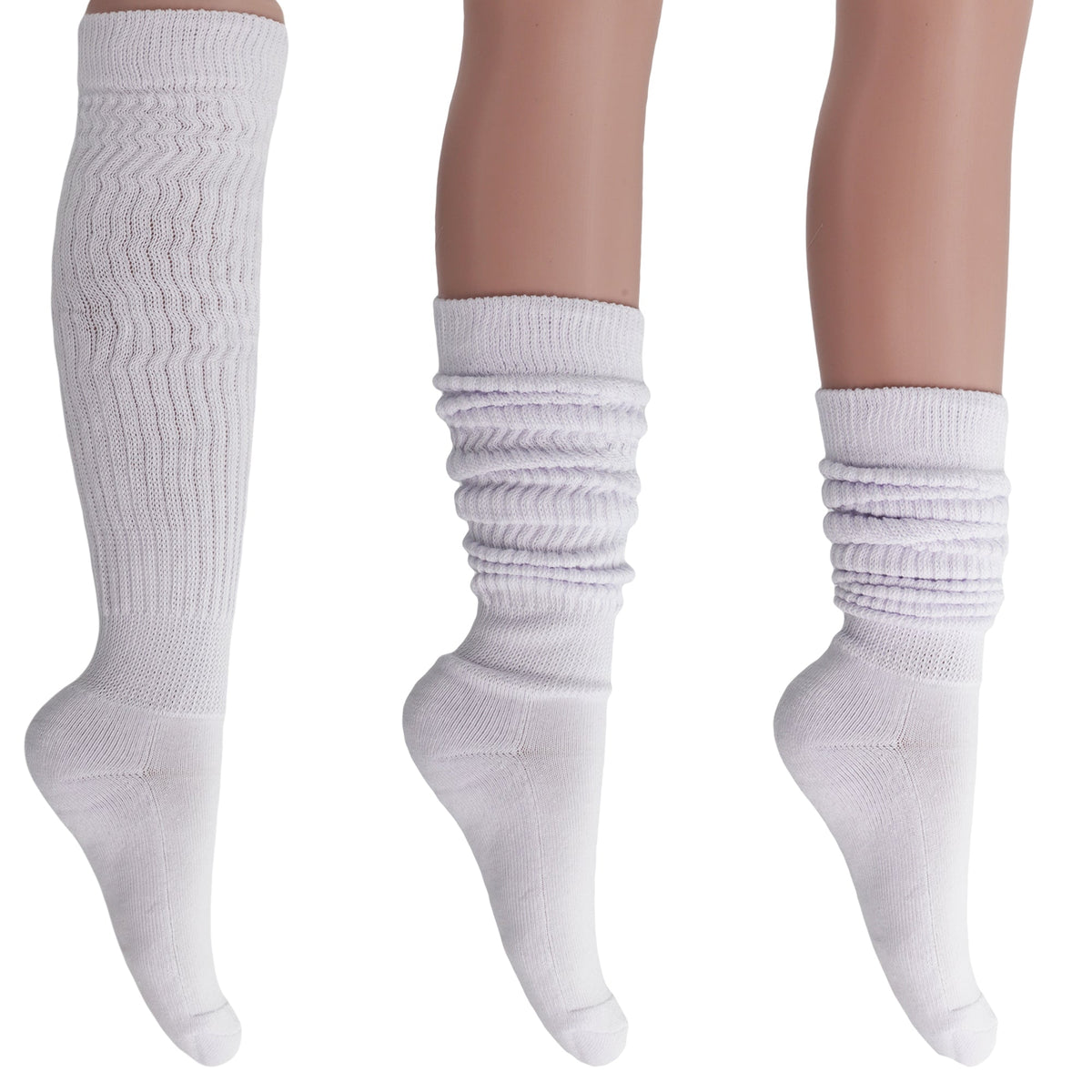 Women's Extra Long Heavy Slouch Socks – 6 Pairs, Size 9-11 | Soft Cott ...